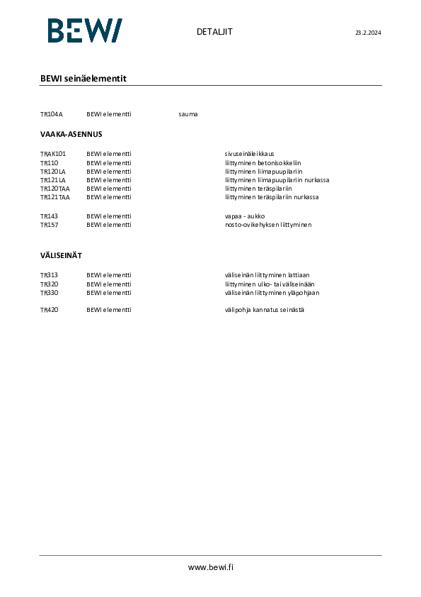 Materiaalipankki | BEWI