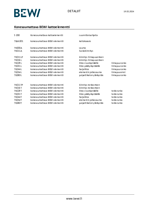 Materiaalipankki | BEWI