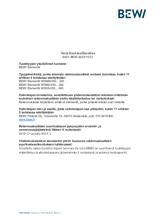 Materiaalipankki | BEWI