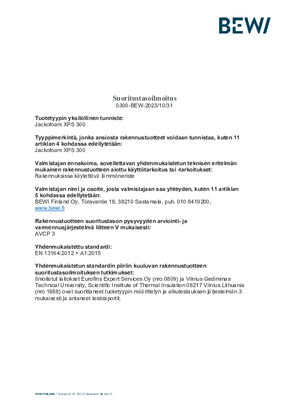 Materiaalipankki | BEWI